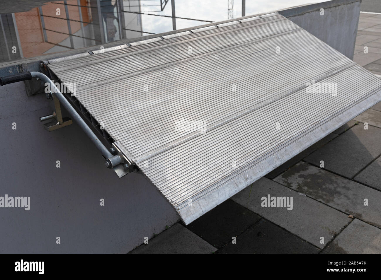 Loading Dock With Metal Ramp at Warehouse Stock Photo - Alamy