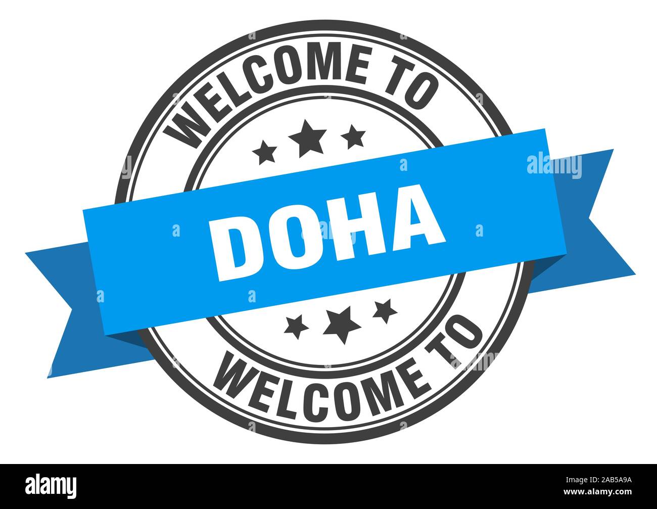 Doha stamp. welcome to Doha blue sign Stock Vector Image & Art - Alamy