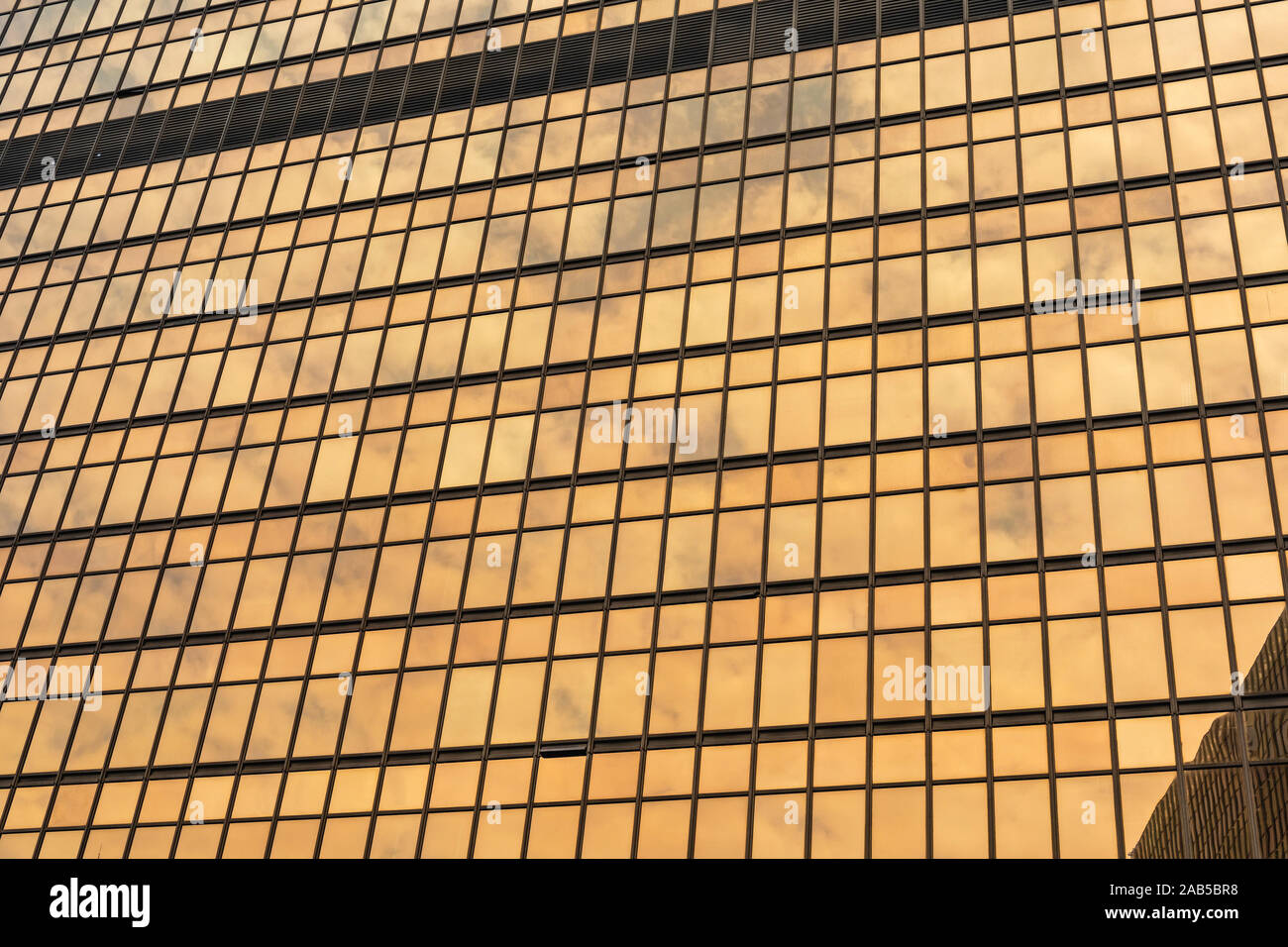 Gold Windows Insulation Modern Building Facade Stock Photo - Alamy