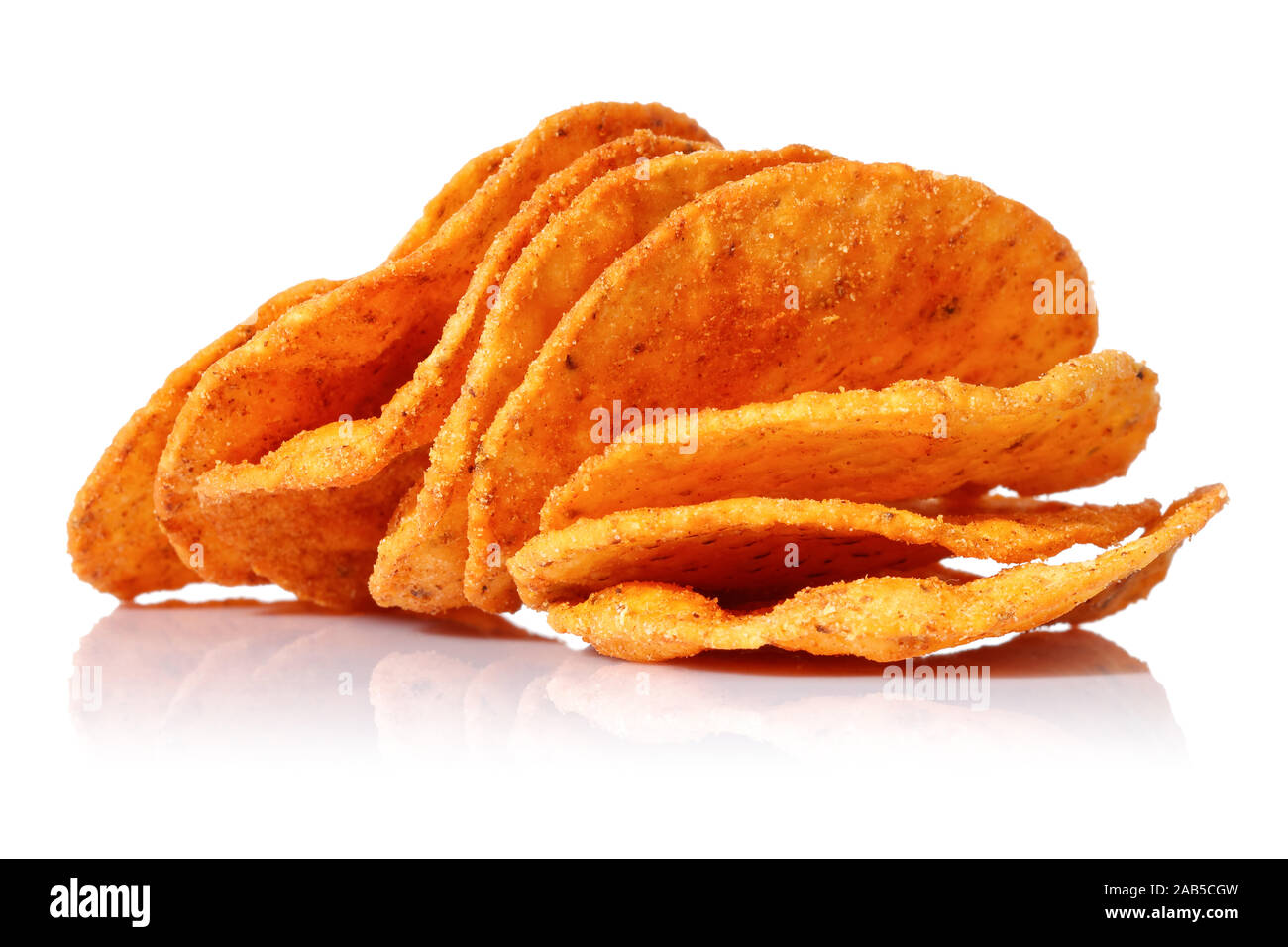 Corn chips isolated on white background Stock Photo - Alamy