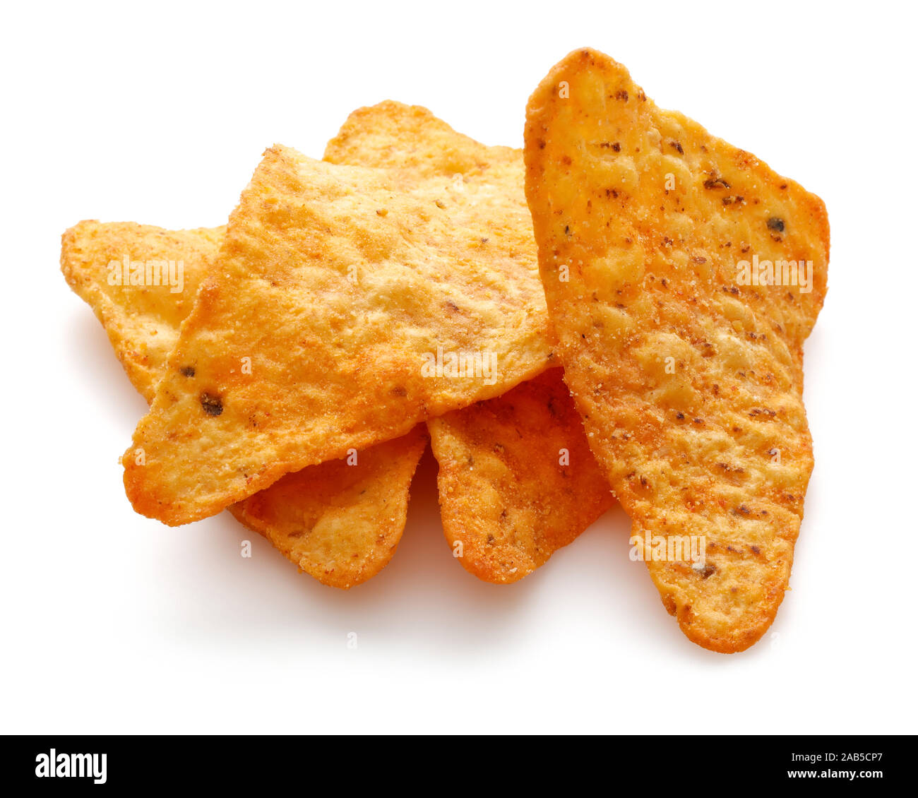 Corn chips isolated on white background Stock Photo - Alamy
