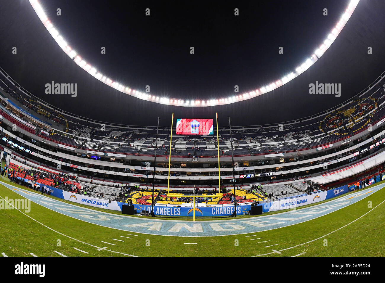 A general view of Estadio Azteca after an NFL football game, Monday ...