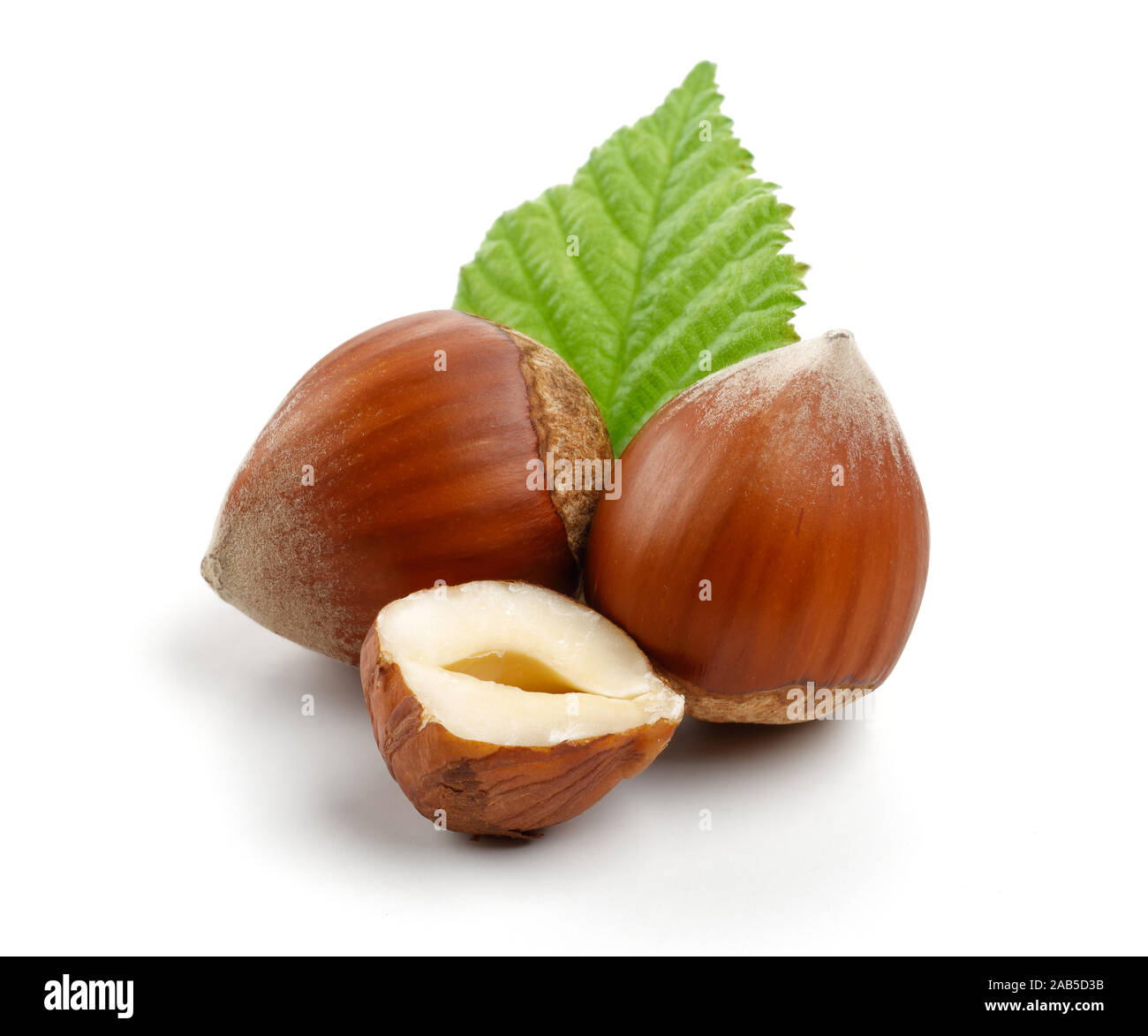 Hazelnuts shell green leaf on hi-res stock photography and images - Alamy