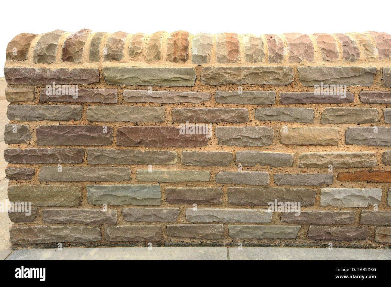 Brickwork walling in a residential garden environment Stock Photo - Alamy