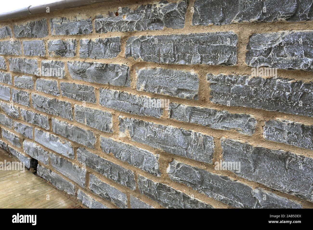 Brickwork walling in a residential garden environment Stock Photo - Alamy