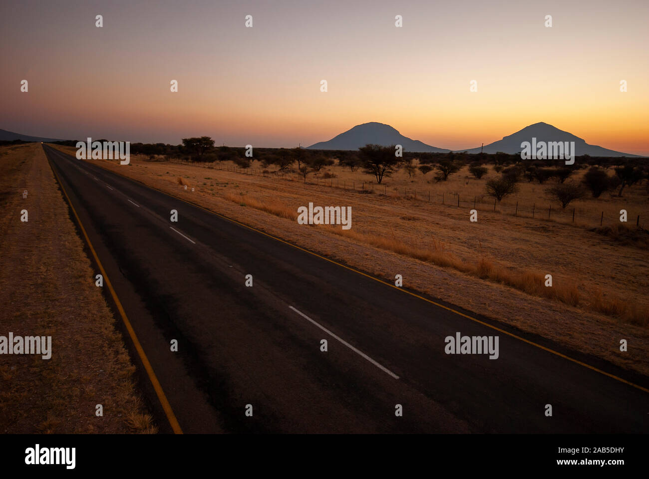 Namibian landscape at dusk hi-res stock photography and images - Alamy