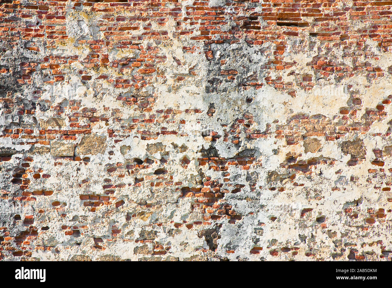 Old italian stone and brick wall with degraded plaster Stock Photo - Alamy