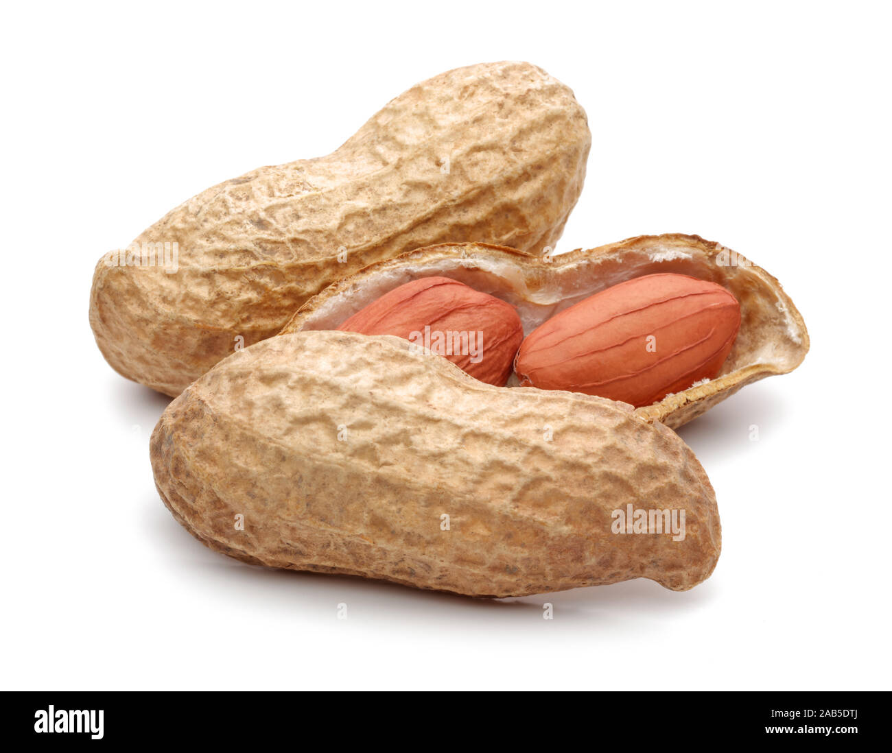 Group of peanuts isolated on white background Stock Photo - Alamy
