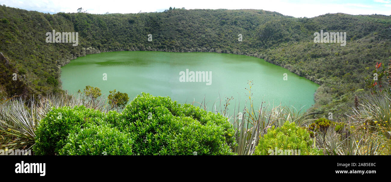 Lake Guatavita, sacred to the Muisca Civilization, and source of the ...