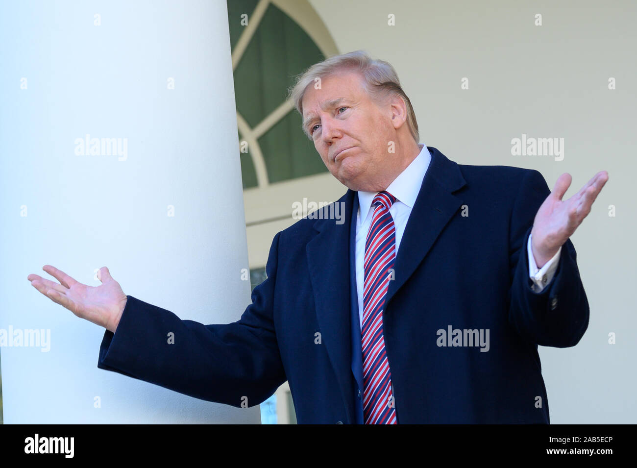 Washington, USA. 25th Nov 2019. United States President Donald J. Trump ...