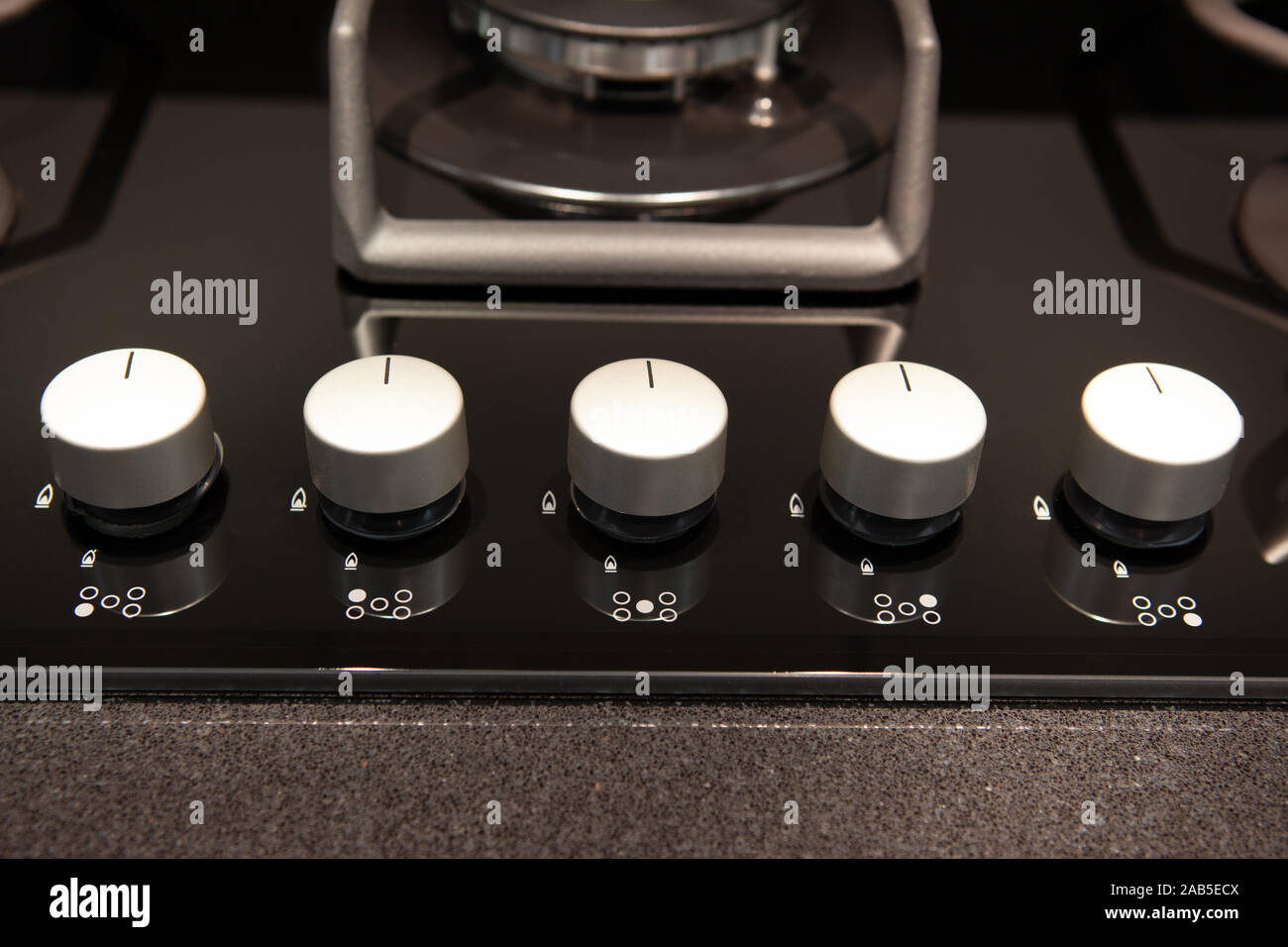 Control panel for kitchen gas hob, close-up photo Stock Photo - Alamy