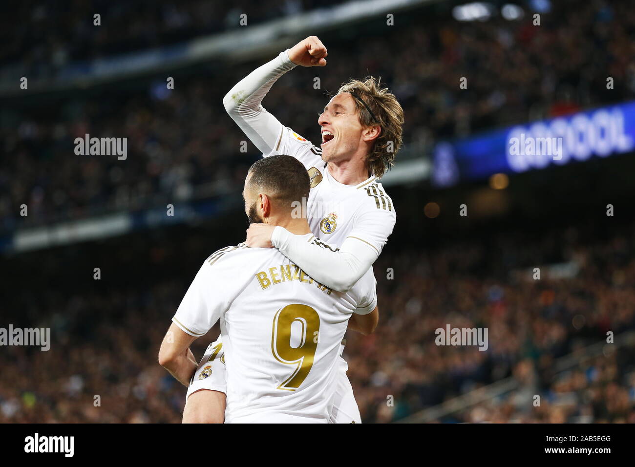 Madrid, Spain. 23rd Nov, 2019. (L-R) Karim Benzema, Luka Modric (Real ...