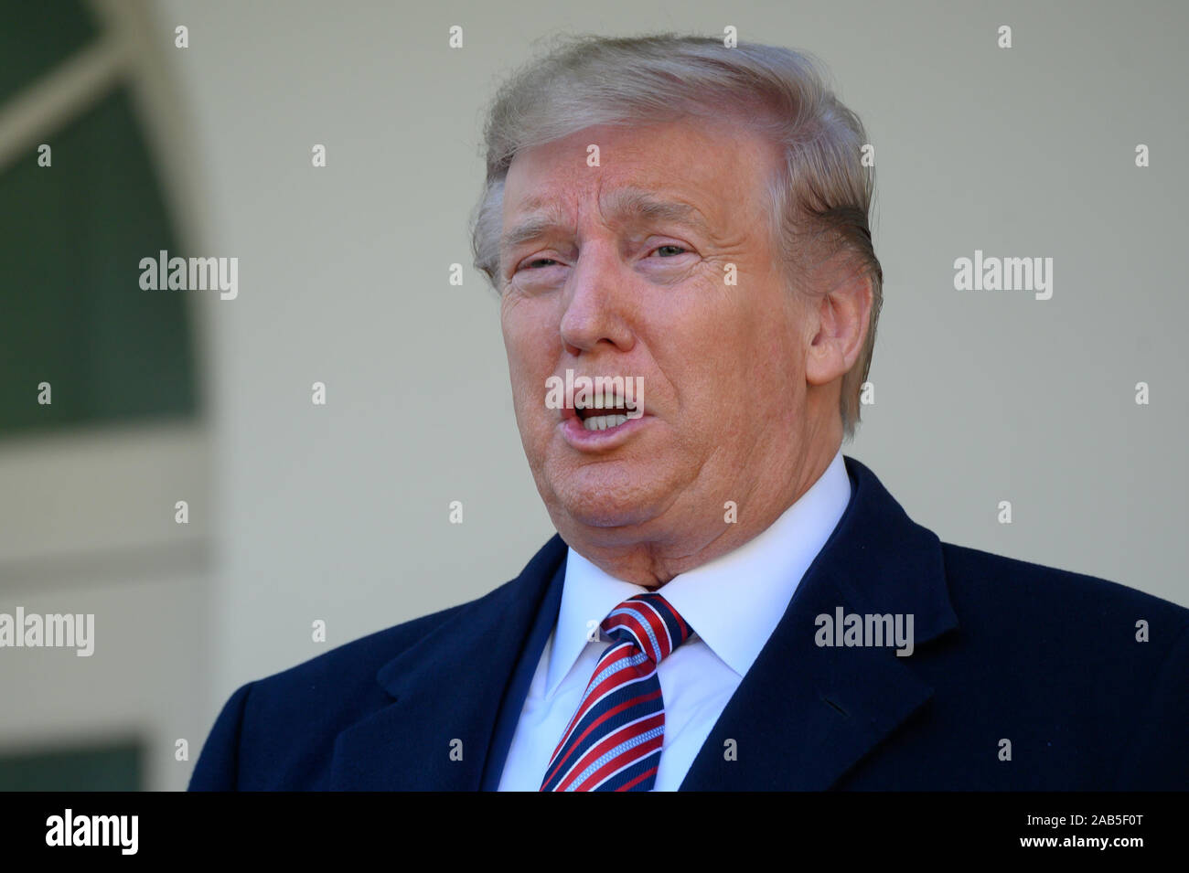 Washington, USA. 25th Nov 2019. United States President Donald J. Trump ...