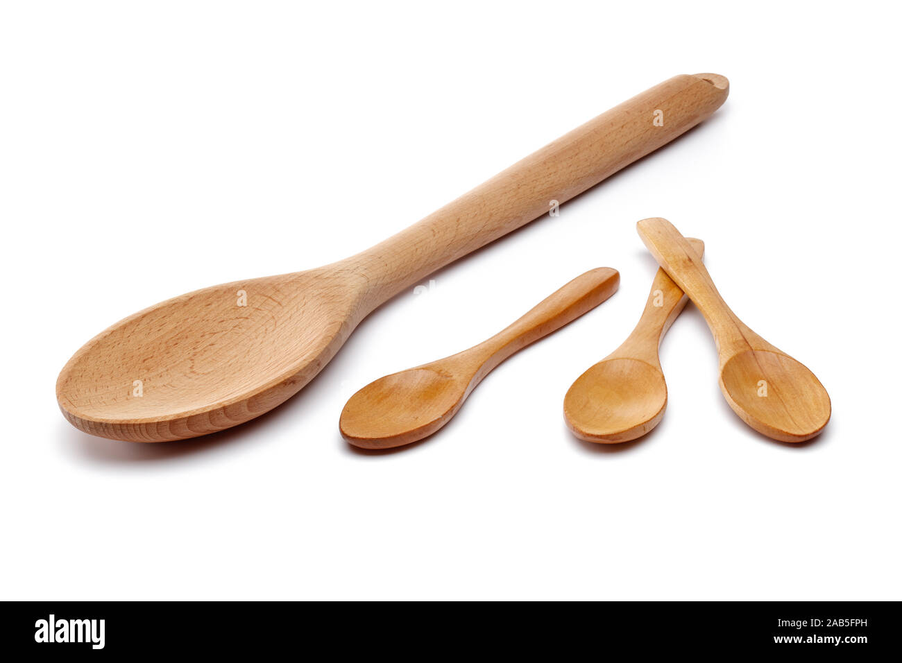 Wooden spoon isolated on white background Stock Photo - Alamy