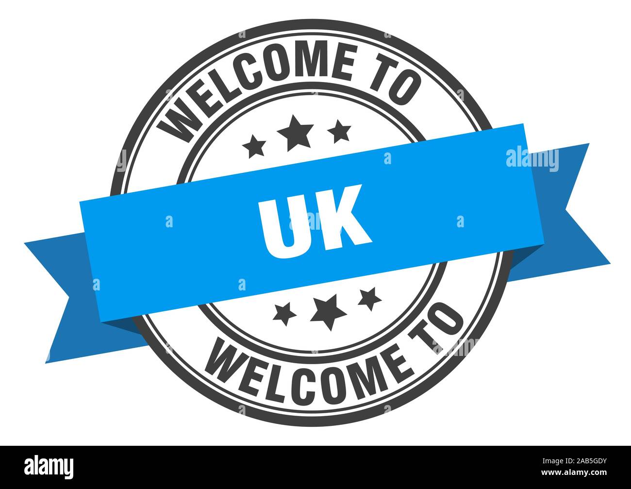 uk stamp. welcome to uk blue sign Stock Vector Image & Art - Alamy