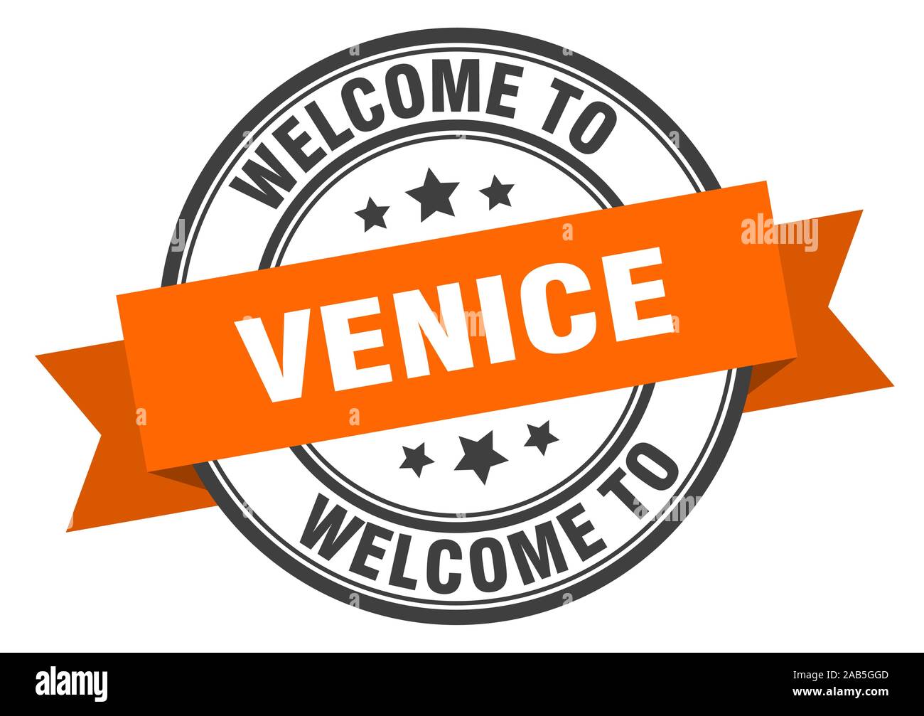 Venice stamp. welcome to Venice orange sign Stock Vector Image & Art ...