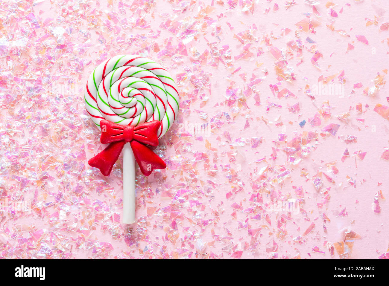 Colorful Sweet Lollipop For Children On pink Background Stock Photo - Alamy