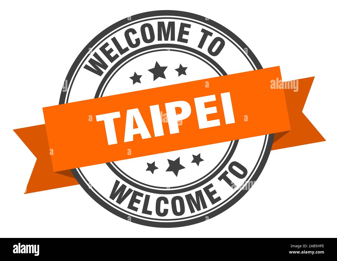 Taipei stamp. welcome to Taipei orange sign Stock Vector Image & Art ...
