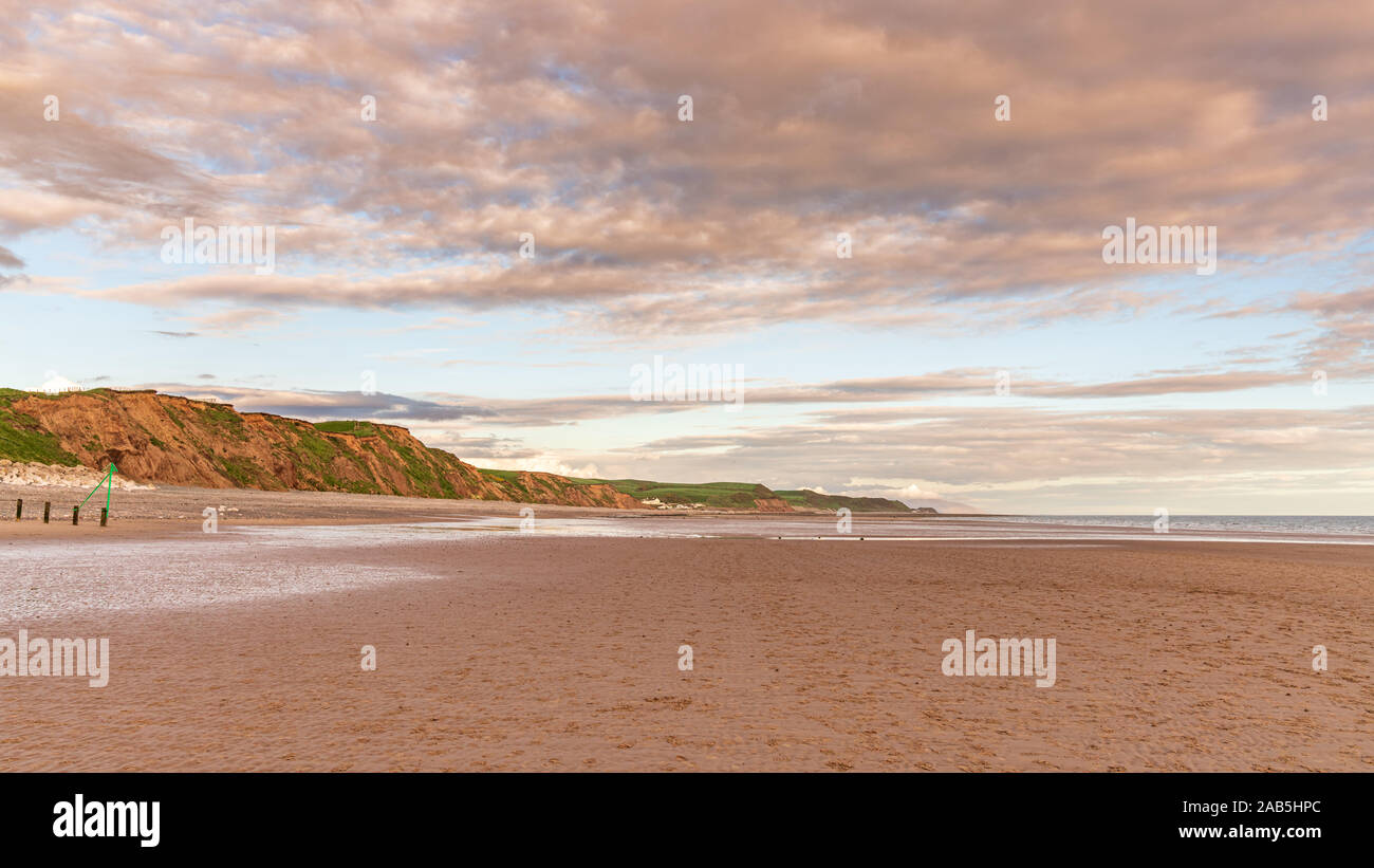 The beach and cliffs in St Bees near Whitehaven, Cumbria, England, UK ...