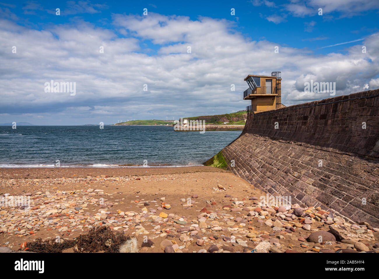 The Old Quay with the North Pier Lighthouse in the background, seen in ...