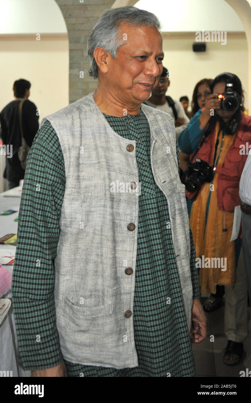 Portrait of Dr. Muhammad Yunus in Bangladesh. March 13, 2010 Stock ...