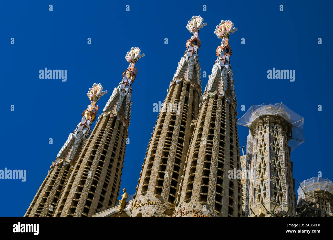 BARCELONA, SPAIN - AUGUST 24, 2019: La Sagrada Familia, the famous ...