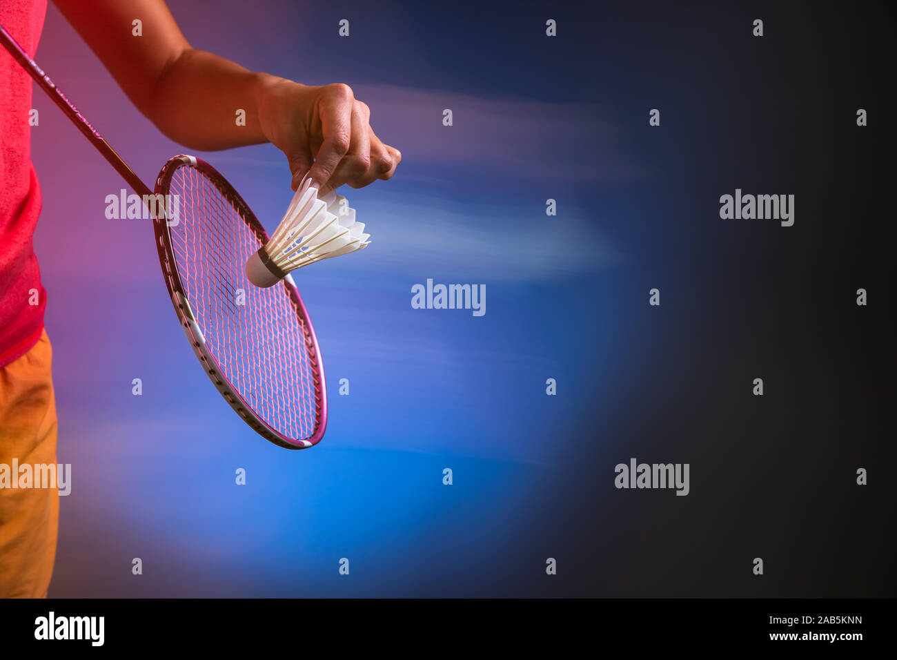 badminton racket and shuttlecock closeup Stock Photo - Alamy
