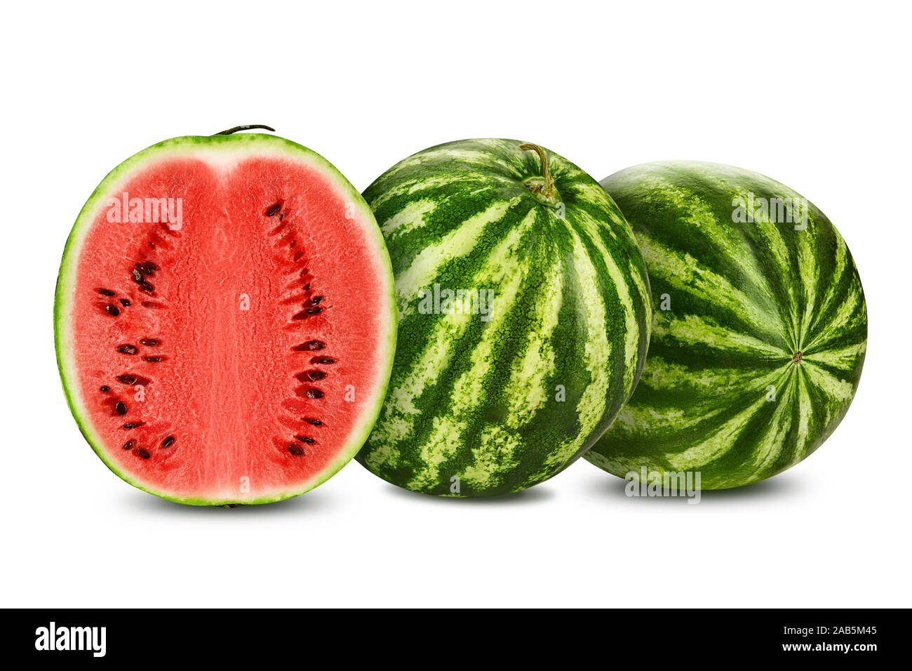 Two watermelons Cut Out Stock Images & Pictures - Alamy