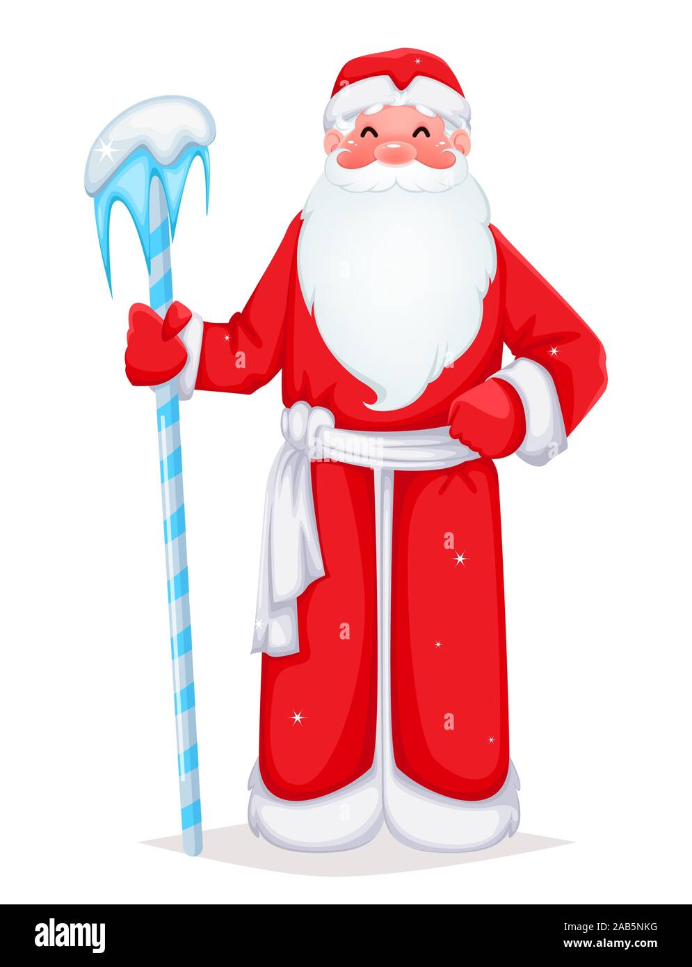 Russian Santa Claus also known as "Ded Moroz" (Father Frost). Cheerful ...