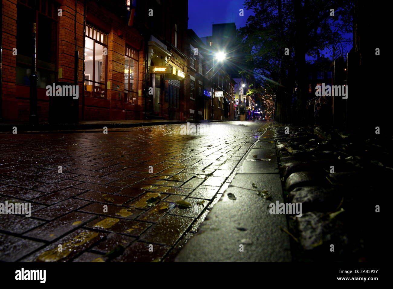 Canal Street in Manchester at night Stock Photo - Alamy