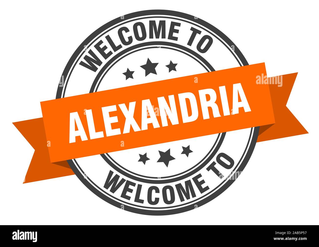 Alexandria stamp. welcome to Alexandria orange sign Stock Vector Image ...