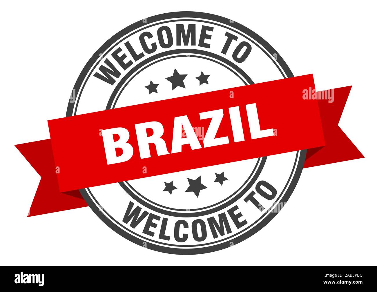 Brazil stamp. welcome to Brazil red sign Stock Vector Image & Art - Alamy