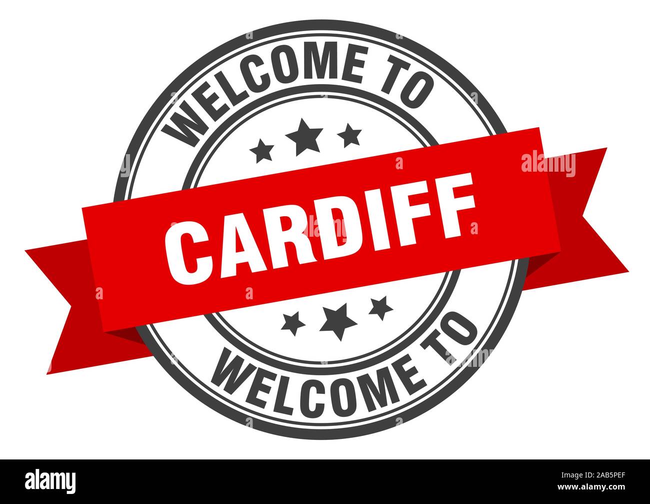 Cardiff stamp. welcome to Cardiff red sign Stock Vector Image & Art - Alamy
