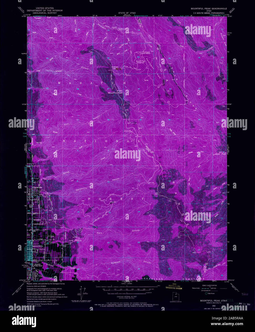 Map of bountiful hi-res stock photography and images - Alamy