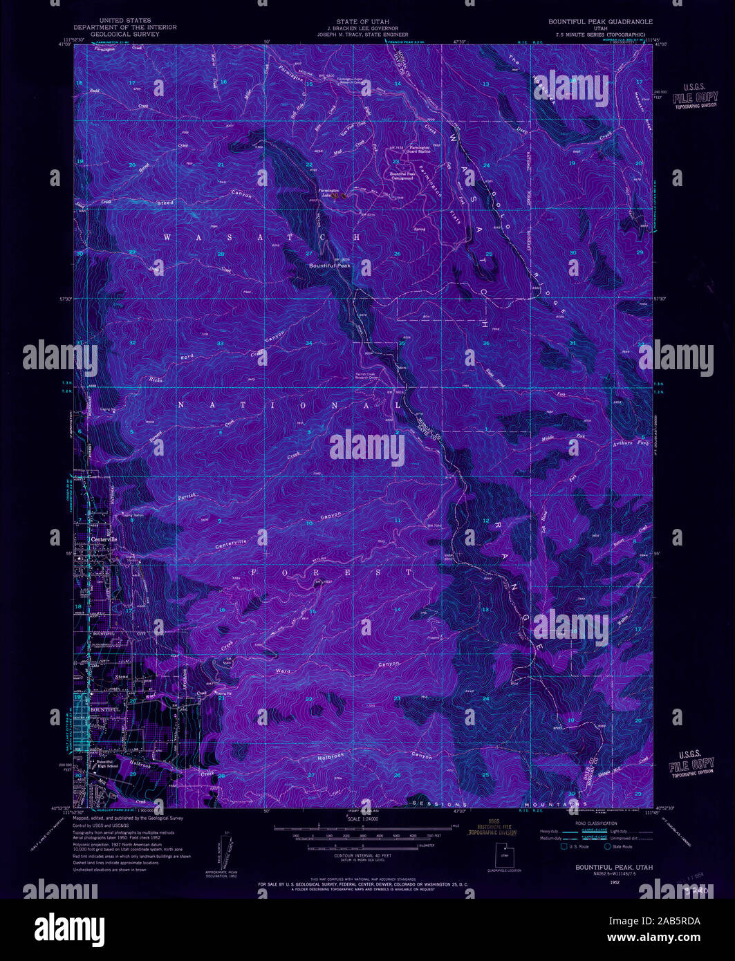 Map of bountiful hi-res stock photography and images - Alamy