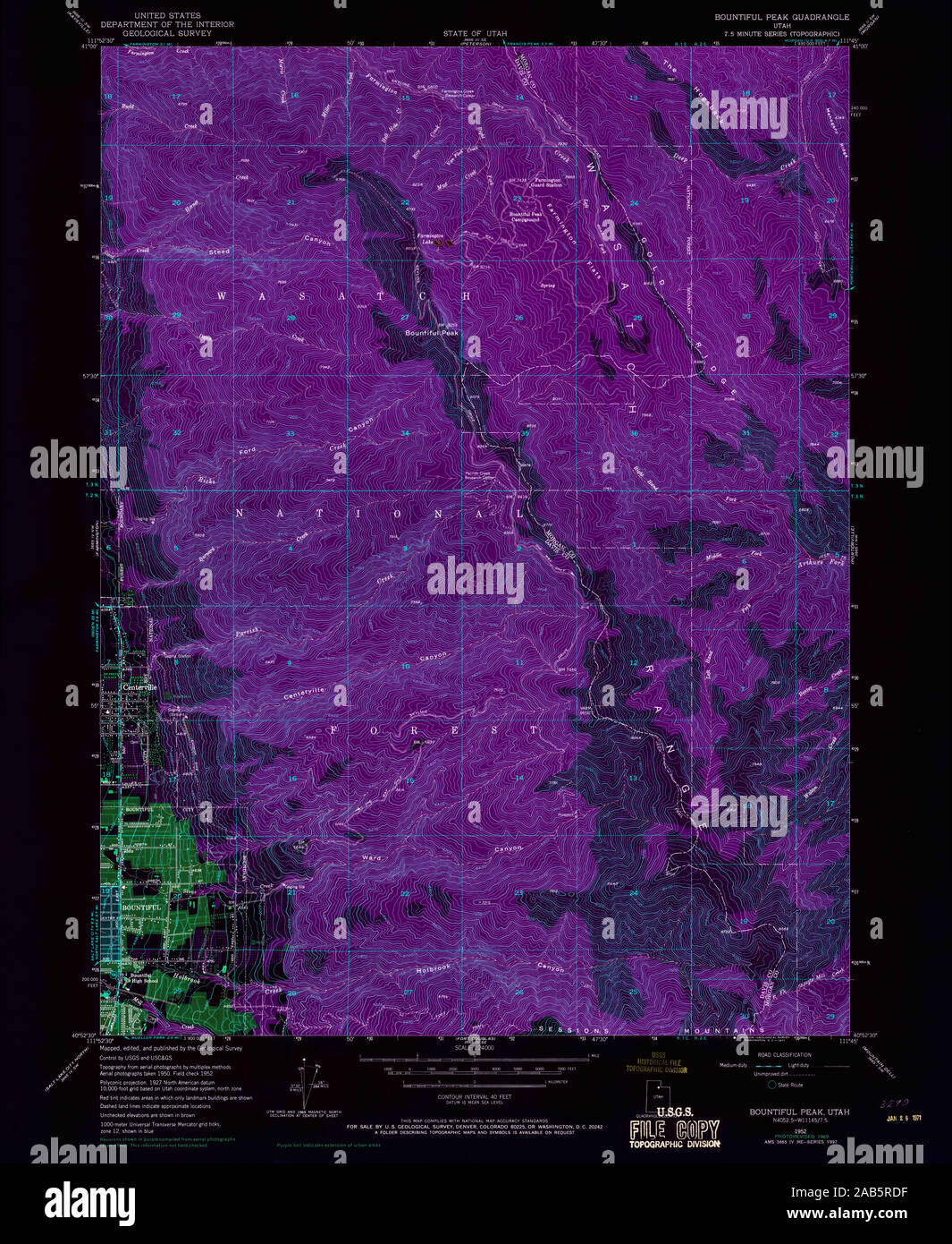 Map of bountiful hi-res stock photography and images - Alamy
