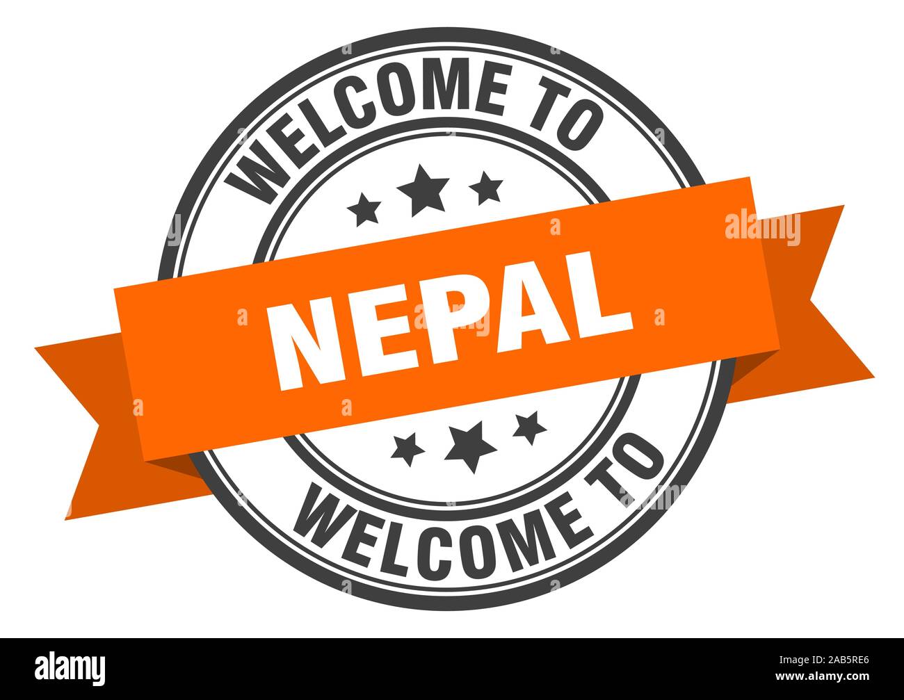 Nepal stamp. welcome to Nepal orange sign Stock Vector Image & Art - Alamy