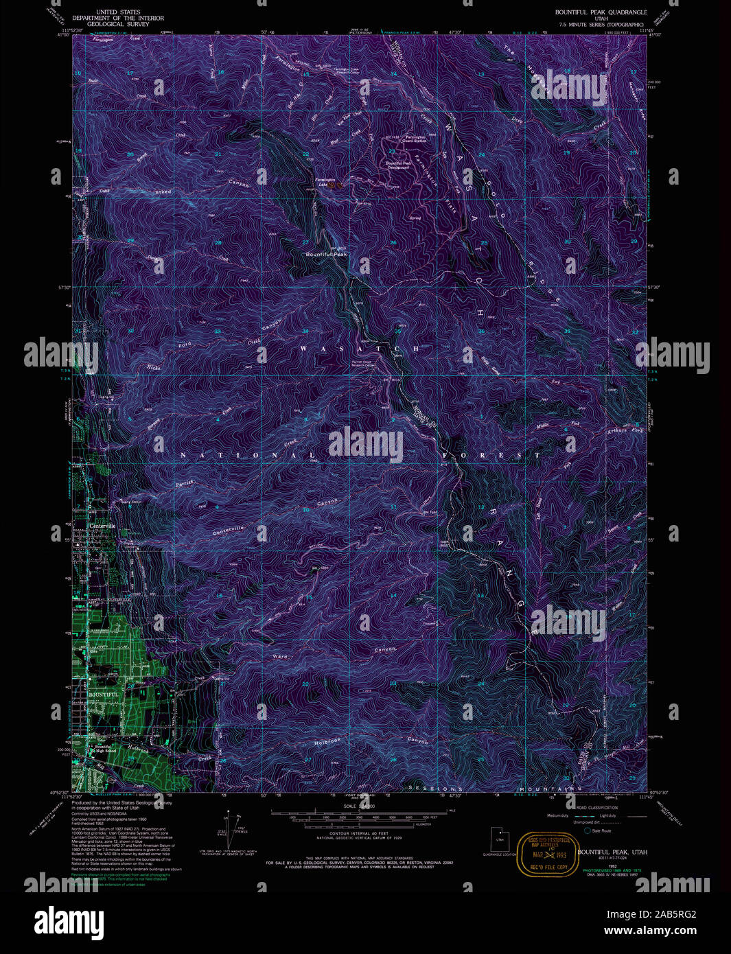 Map of bountiful hi-res stock photography and images - Alamy