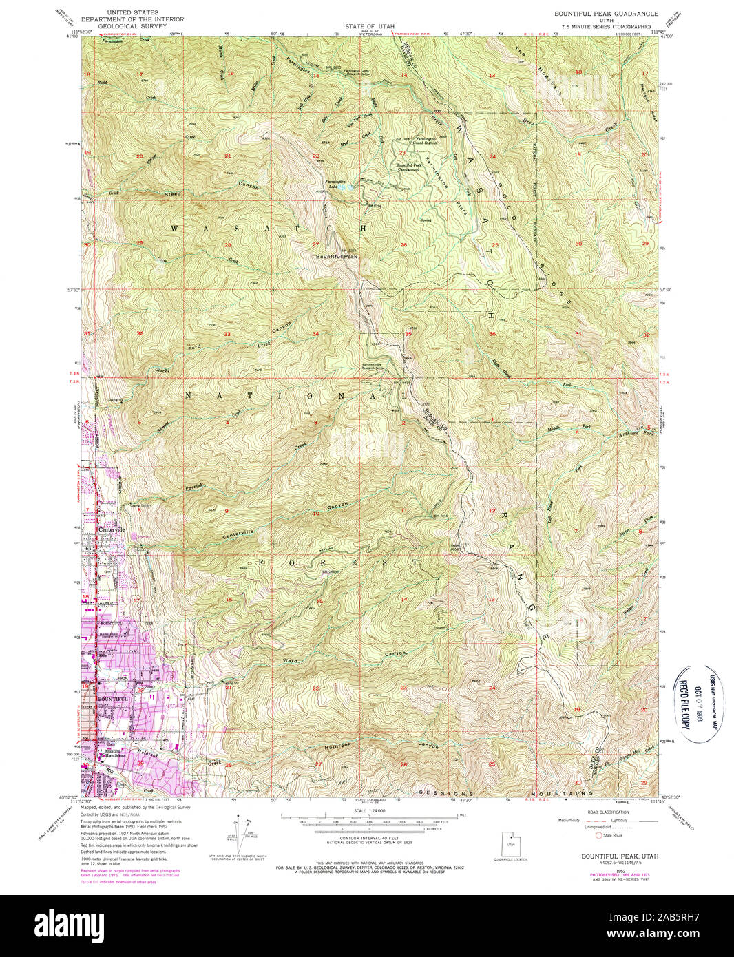 Map of bountiful hi-res stock photography and images - Alamy