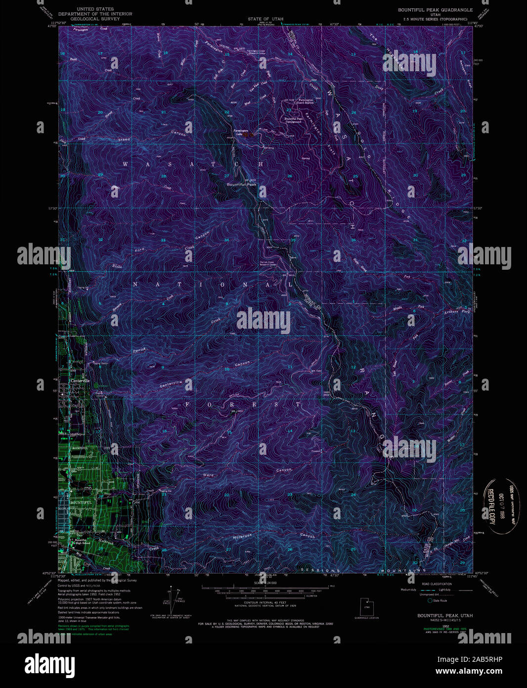 Map of bountiful hi-res stock photography and images - Alamy