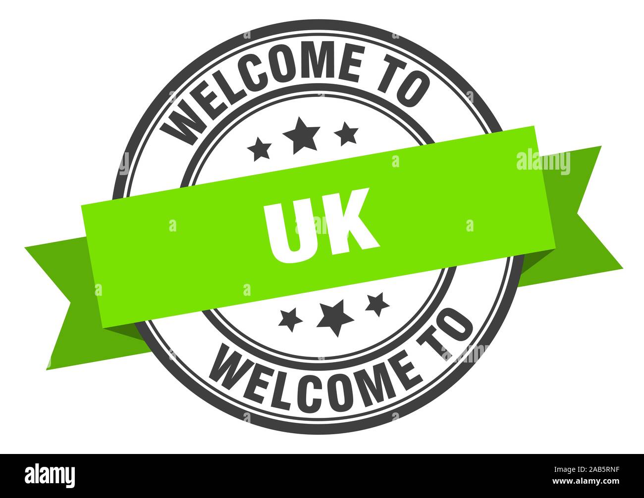 uk stamp. welcome to uk green sign Stock Vector Image & Art - Alamy