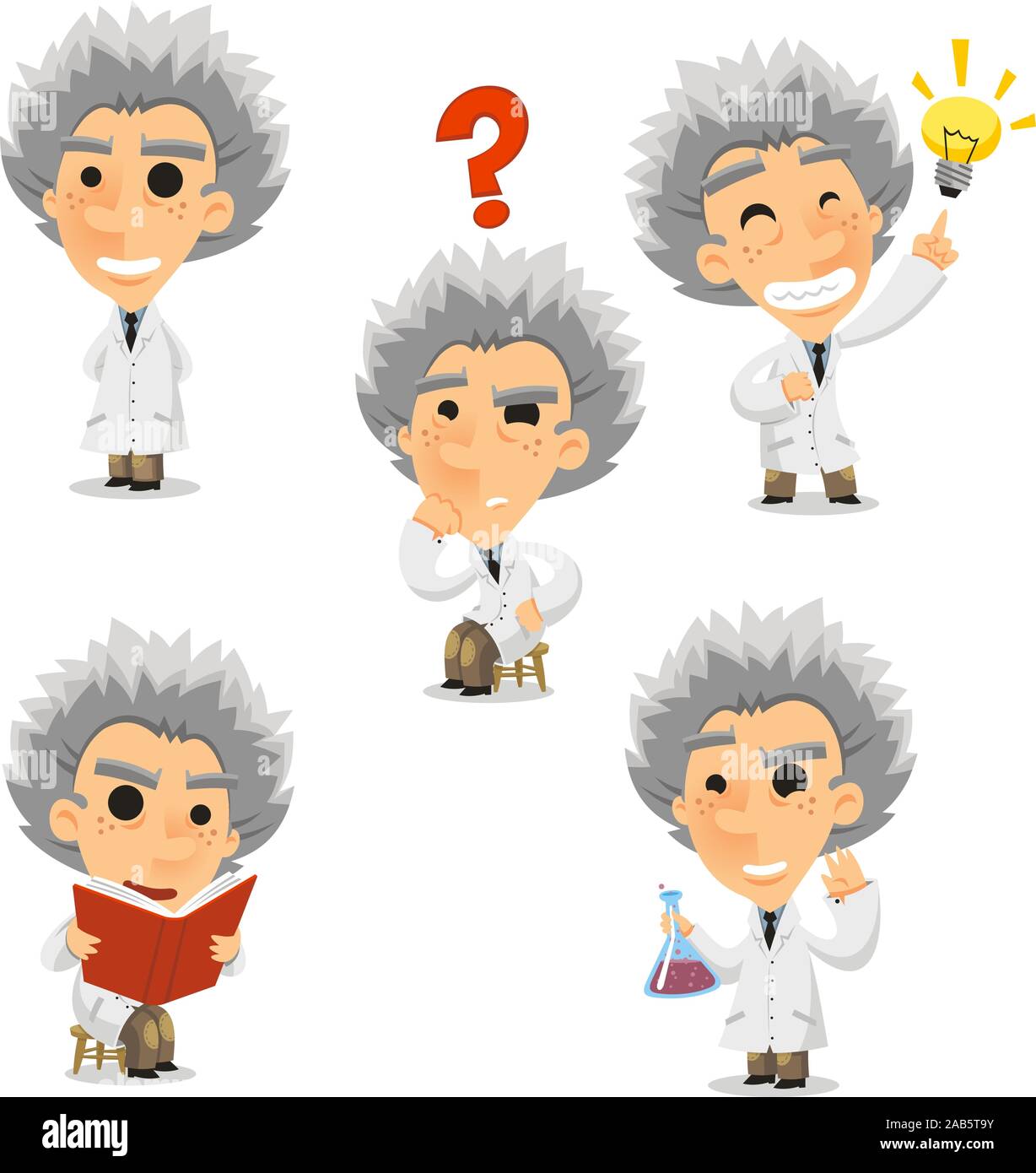 Vector illustration genius boy cartoon hi-res stock photography and ...