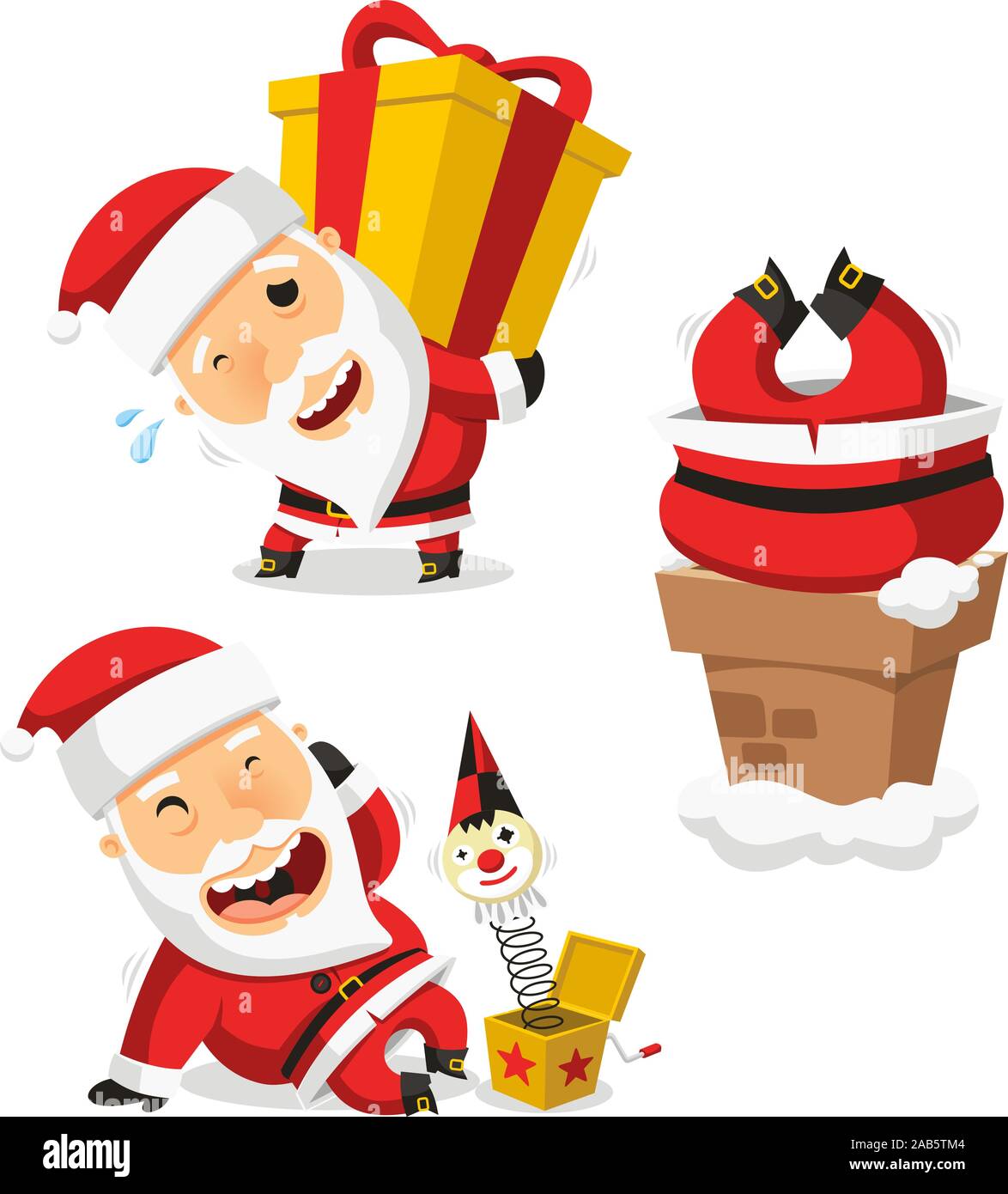 santa claus gift set 2 Stock Vector Image & Art - Alamy