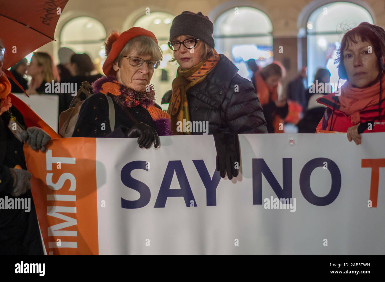 Malmo, Sweden., 25th Nov 2019. A light manifestation took place at ...