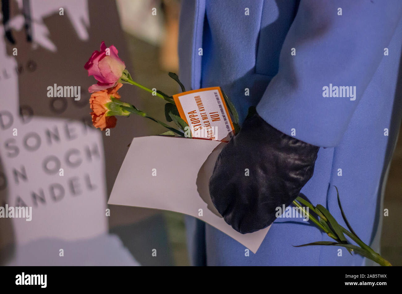 Malmo, Sweden., 25th Nov 2019. A light manifestation took place at ...