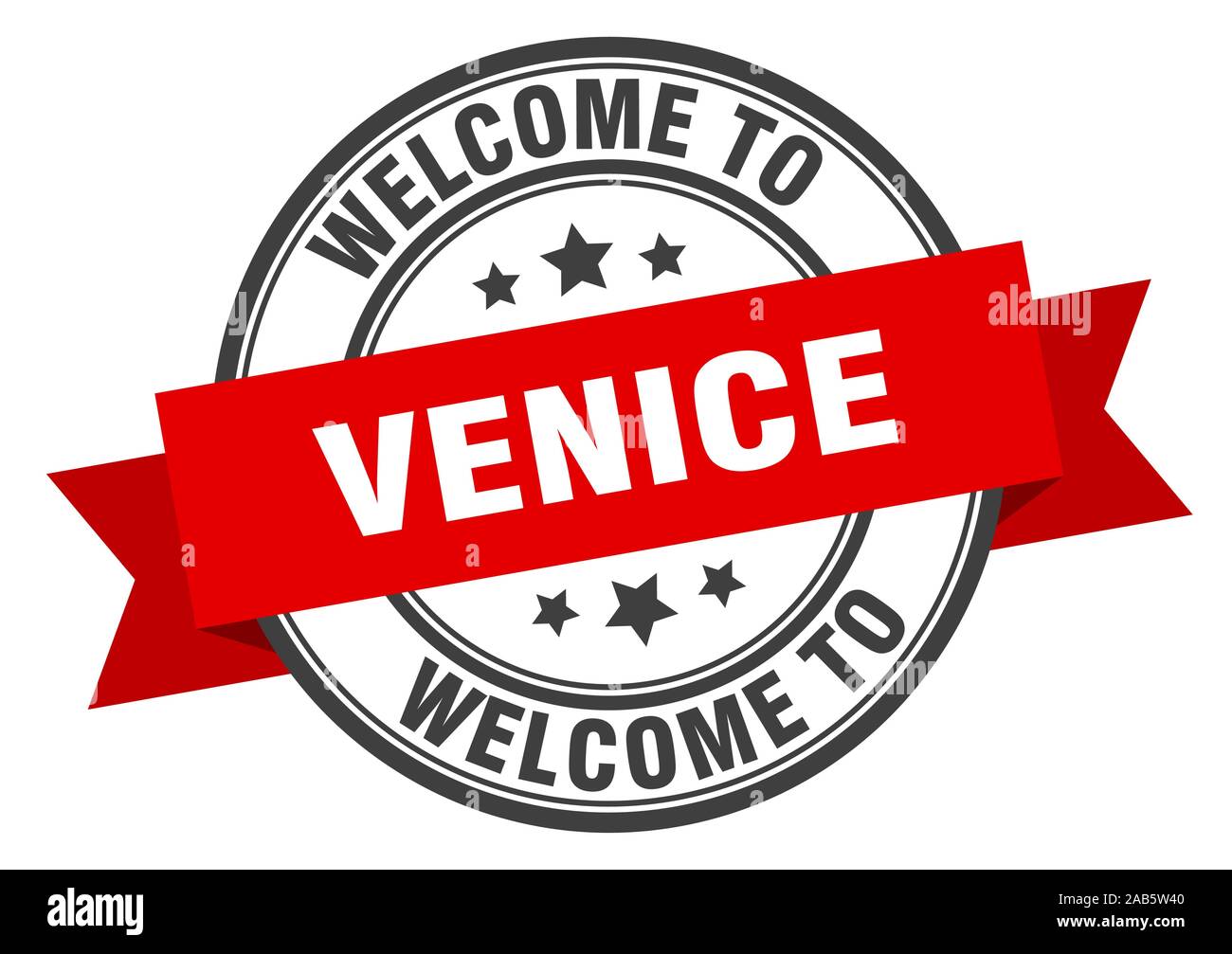 Venice stamp. welcome to Venice red sign Stock Vector Image & Art - Alamy