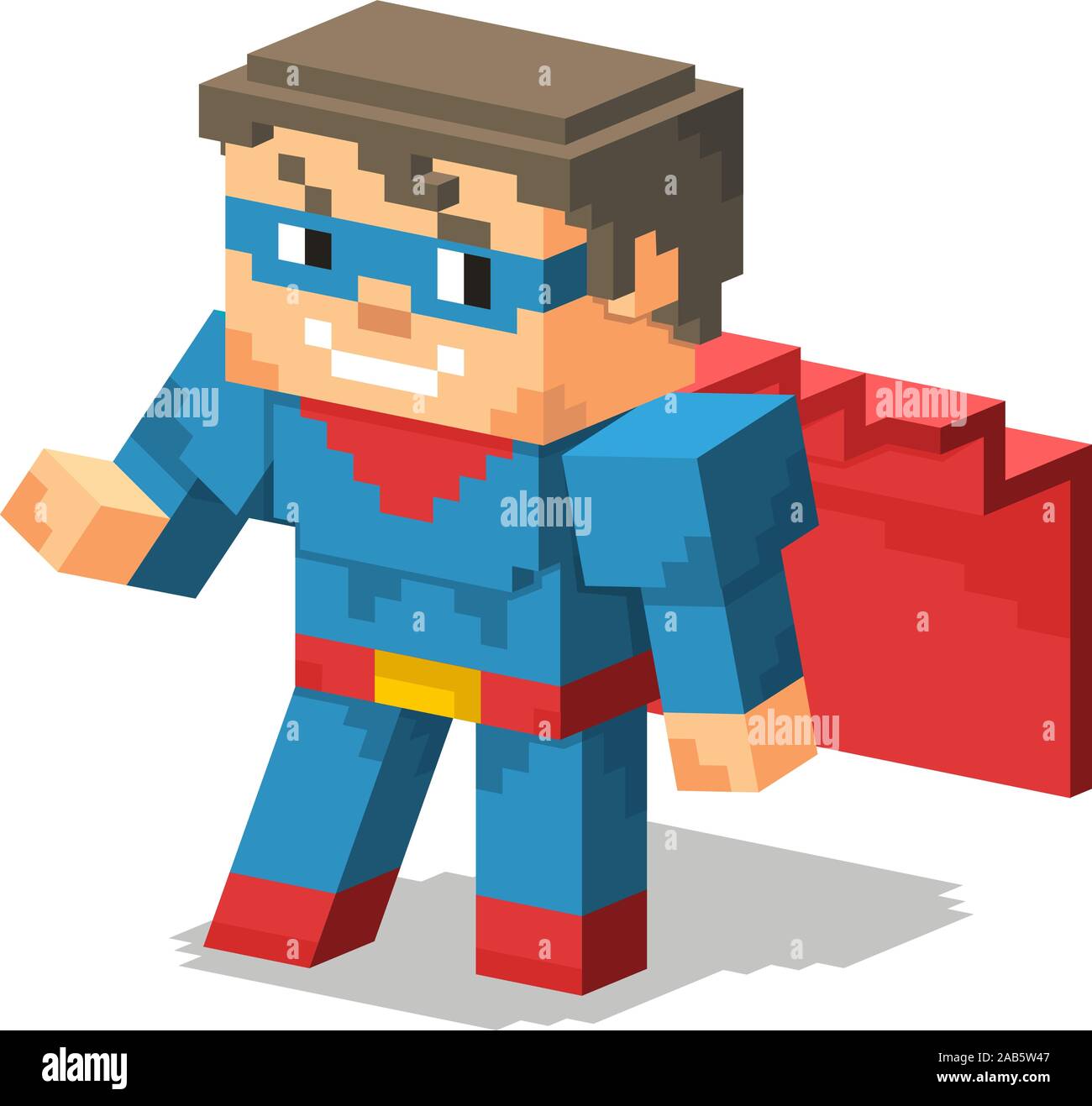 superhero made of cubes Stock Vector Image & Art - Alamy