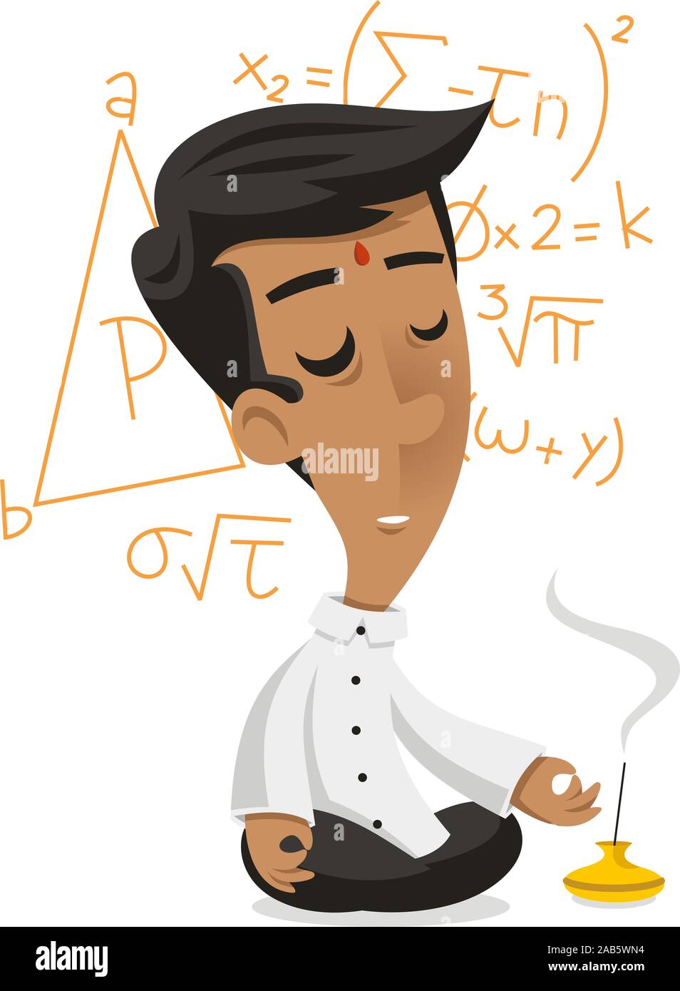genius indian boy meditating Stock Vector Image & Art - Alamy