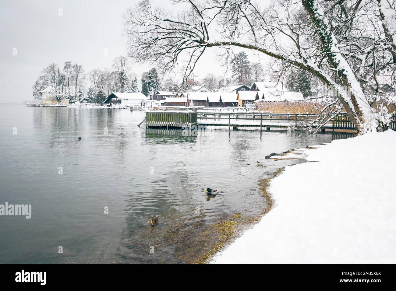 Das schoene Tutzing am Starnberger See im Winter Stock Photo - Alamy