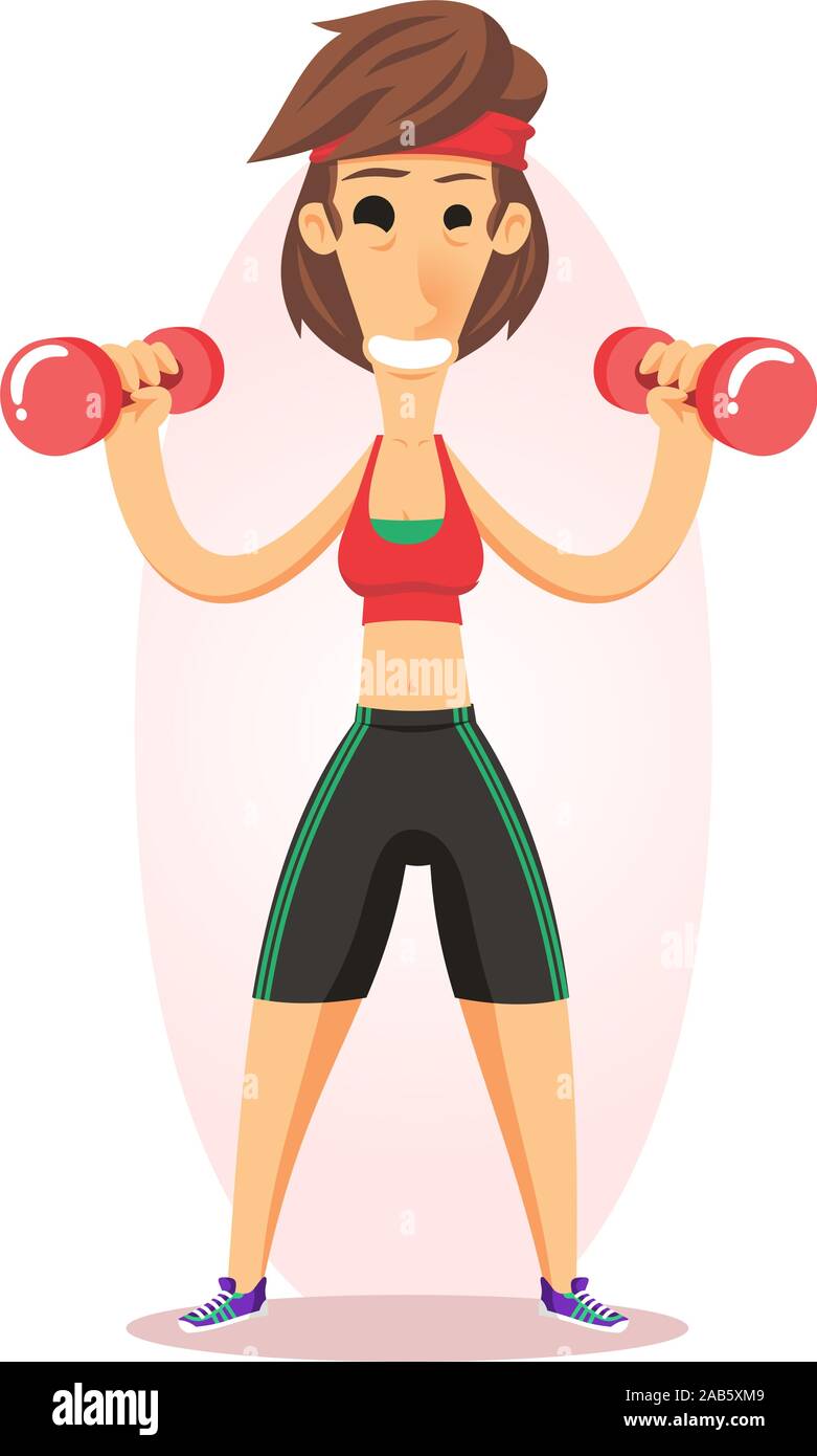 Woman fitness work out Stock Vector Images - Alamy